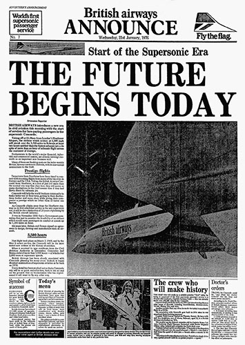 21 January 1976: British Airways Concorde Flights Launch